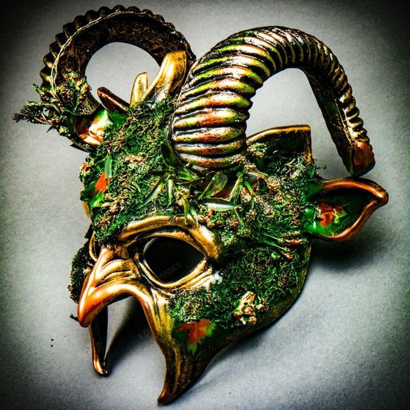 ILOVEMASKS | Accessories | Forest Devil Ram Horns Masquerade Halloween ...